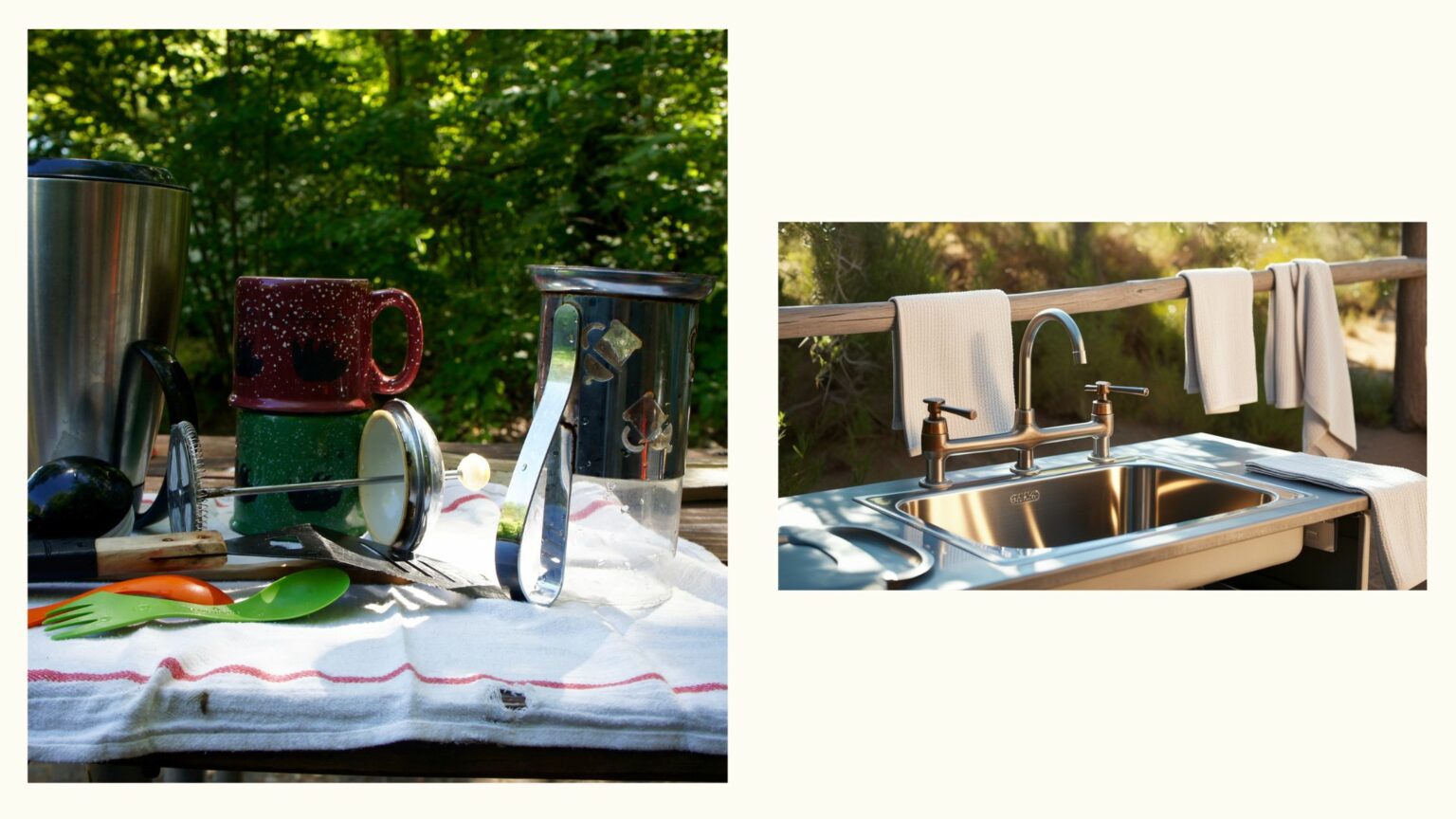 How to Set Up a Camp Sink for Easy Dishwashing - Shall We Camp